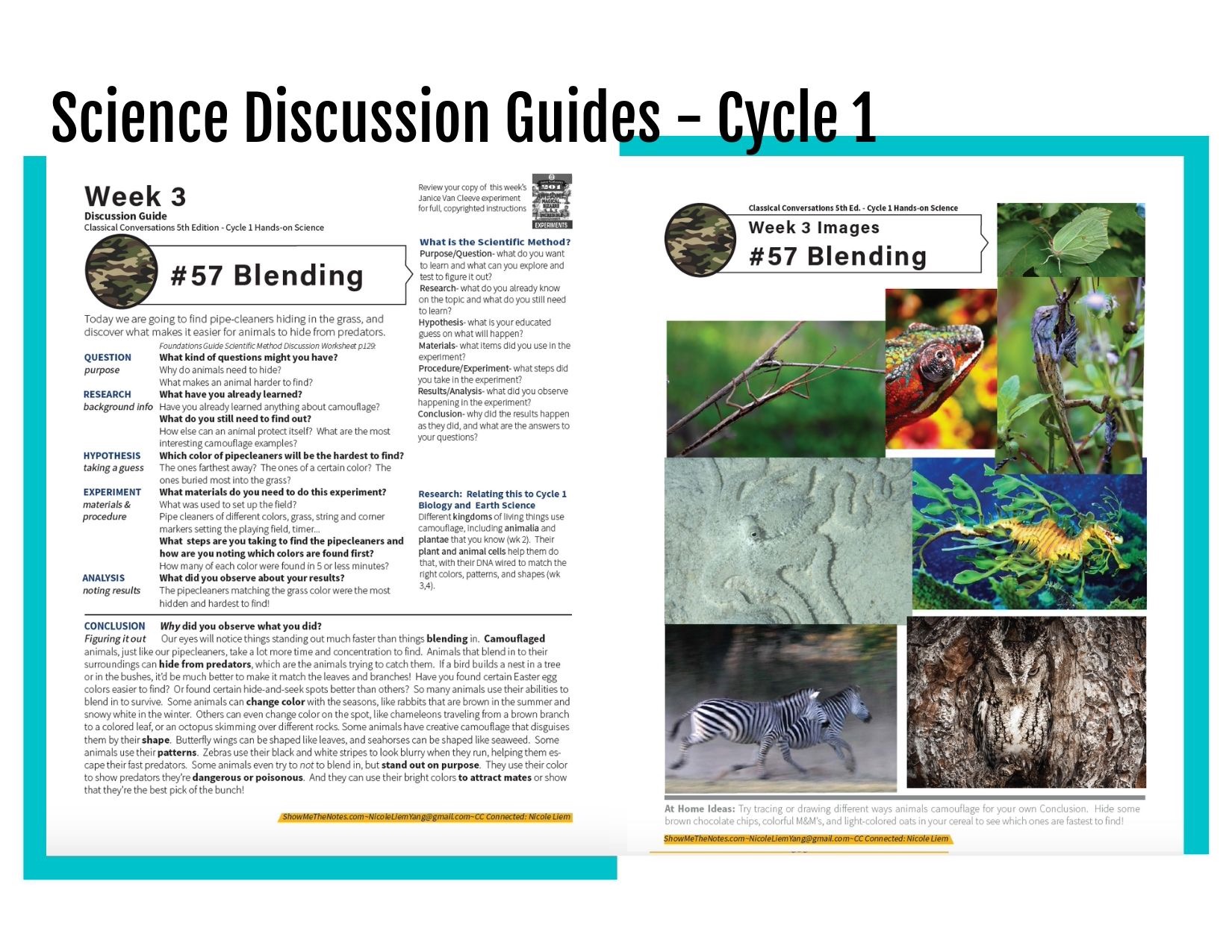 Science Discussion Guides- Cycle 1 Biology & Earth Science
