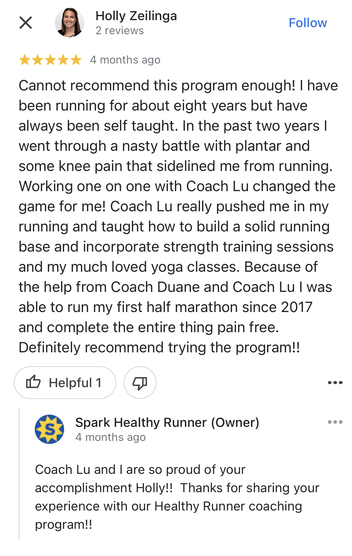 Team Healthy Runner Coaching