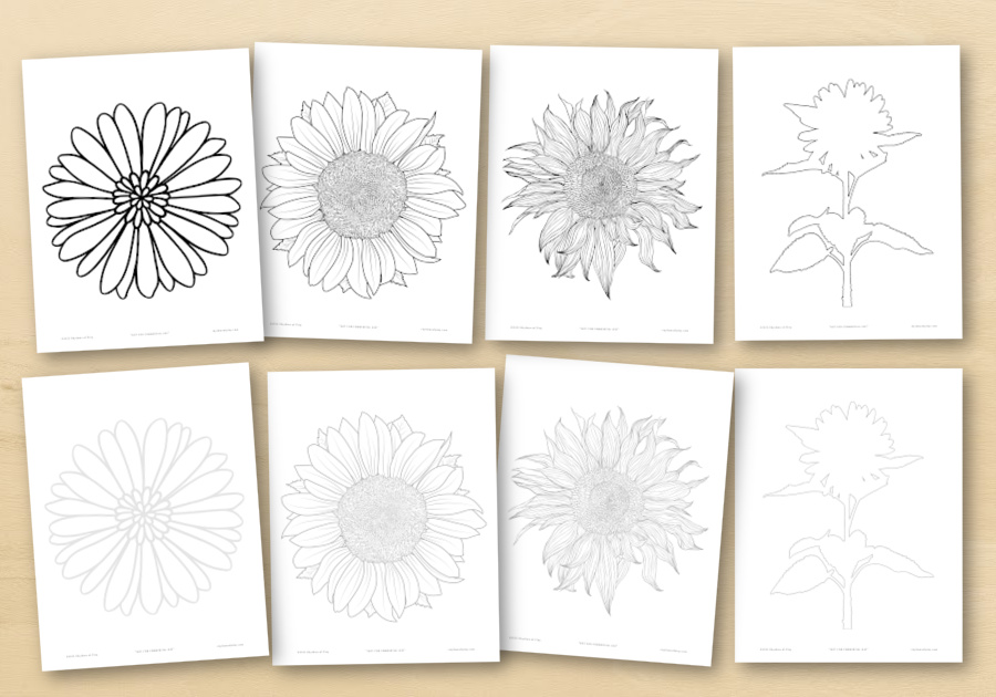Sunflower Template Printable