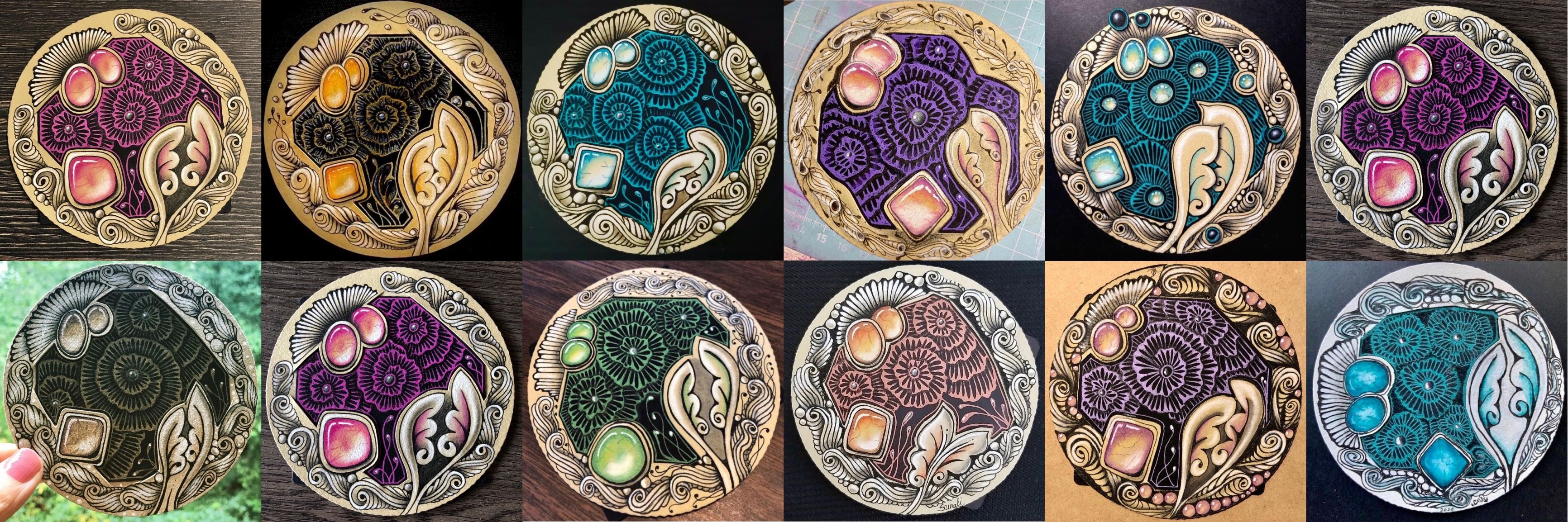 Spliced Tiles With Florals and Gemstones - Video Class