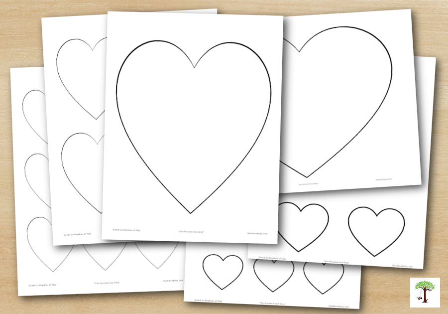 Printable Heart Template With Lines