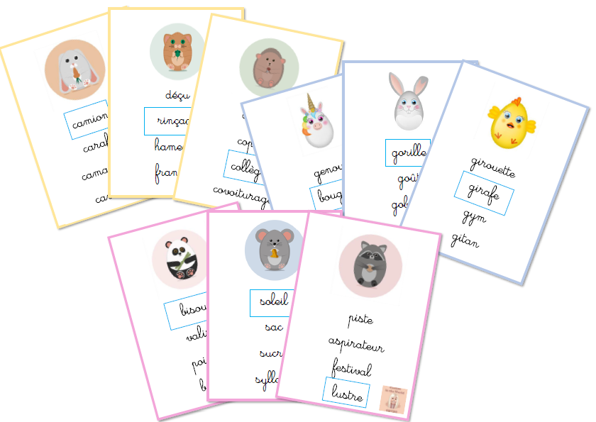 Kit 6 familles de Pâques de mots en C, S et G - 3 jeux pour la lecture ...