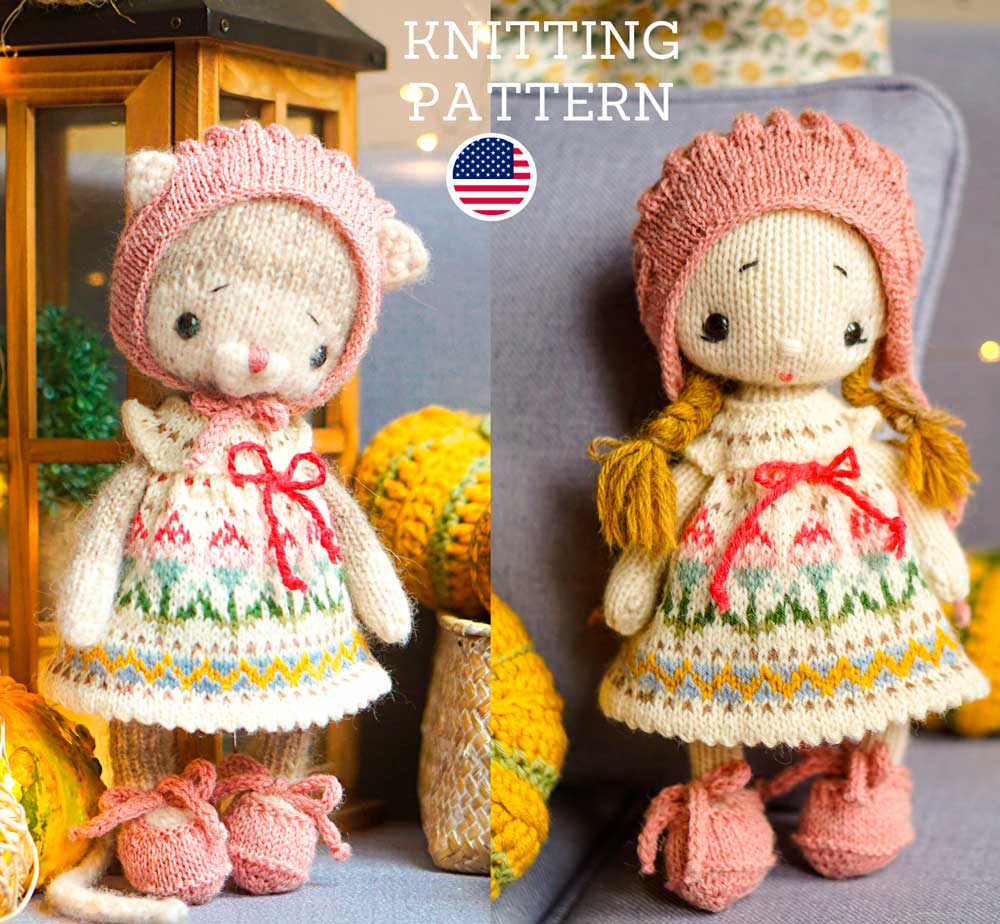Knitting Toy Clothes Pattern - Summer for 15''/40cm toys