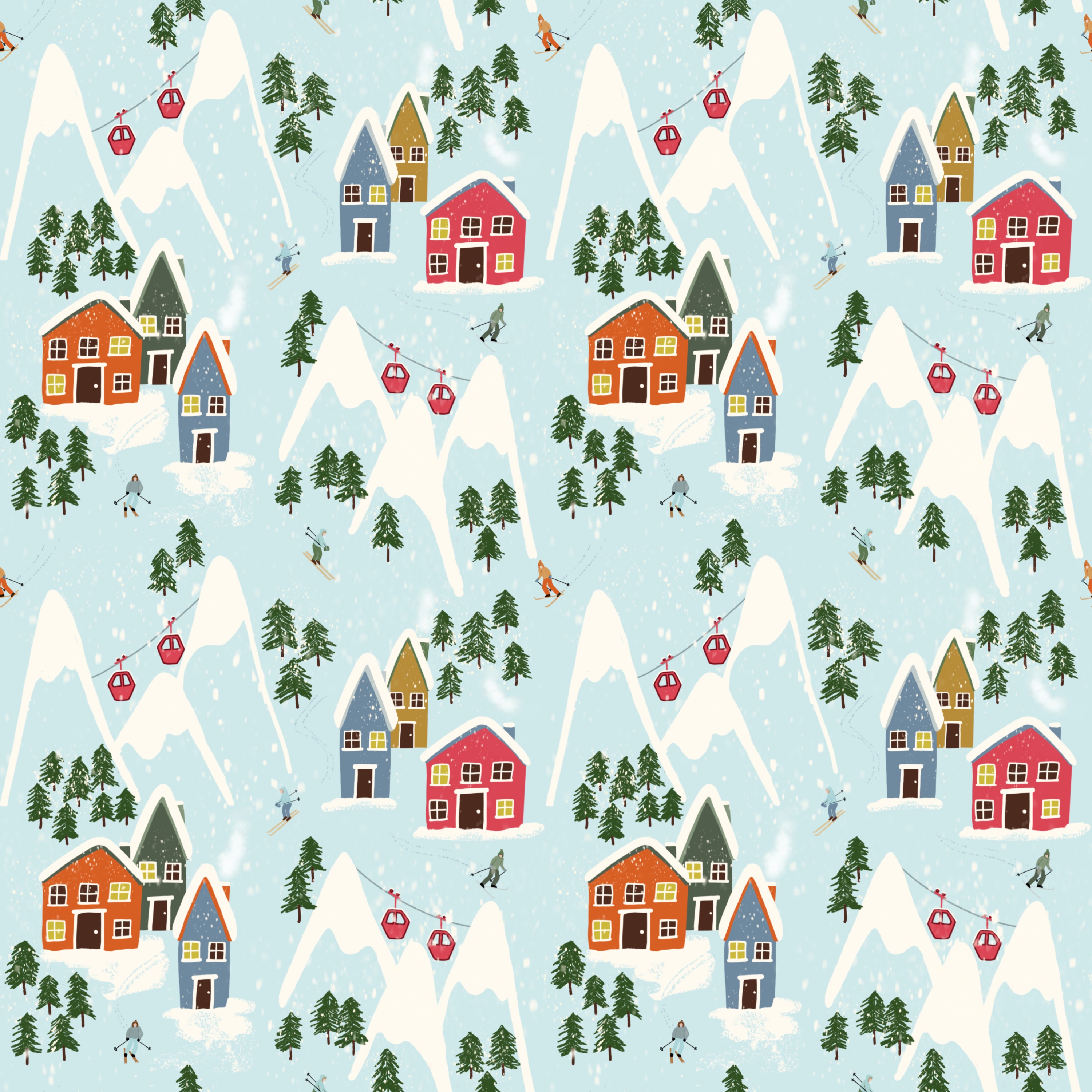 Christmas Scene Pattern