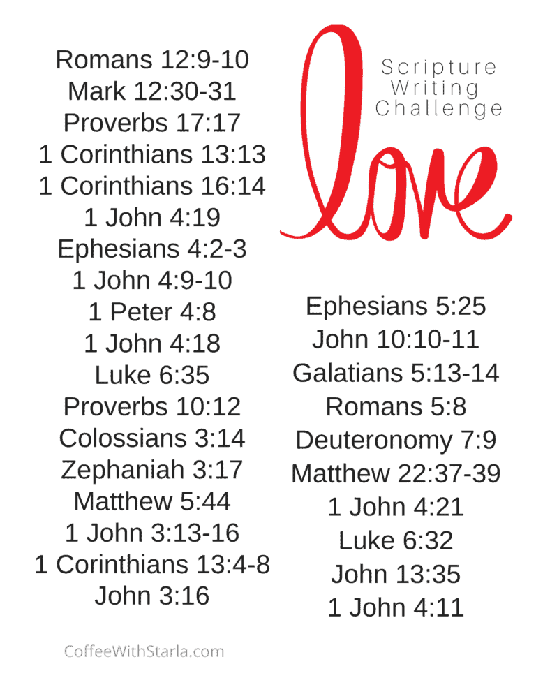 Bible Verses On Love Printable
