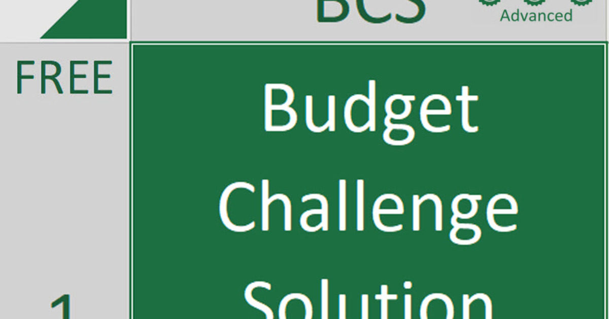 Budget Challenge Solution