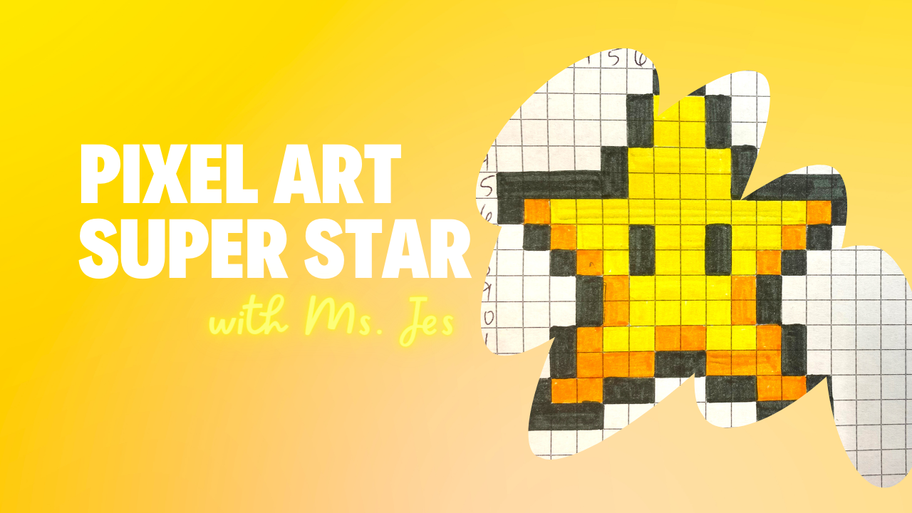 Pixel Art FREE Sample Lesson - Super Star from Super Mario Bros
