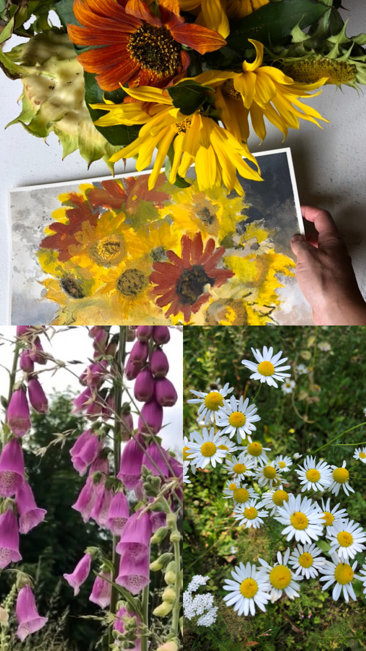 Expressive Flowers in Acrylics and Mixed Media