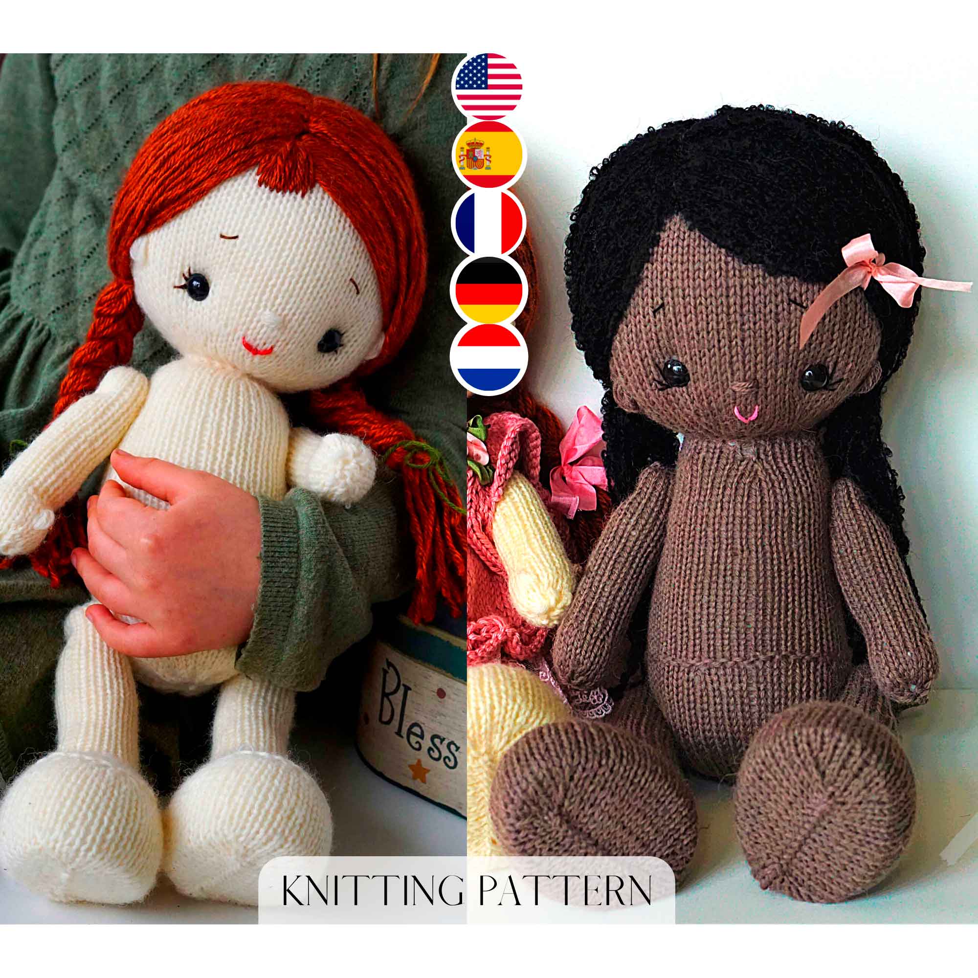 Knitting Toy Clothes Pattern - Summer for 15''/40cm toys