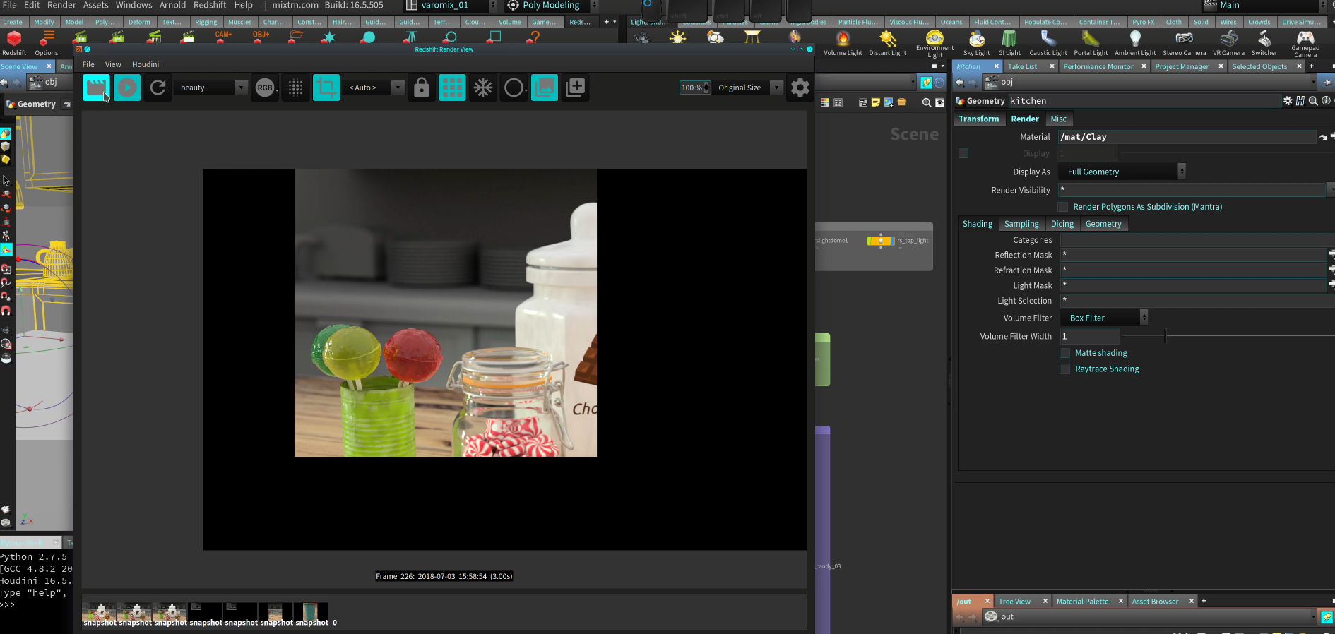 Shading with Redshift