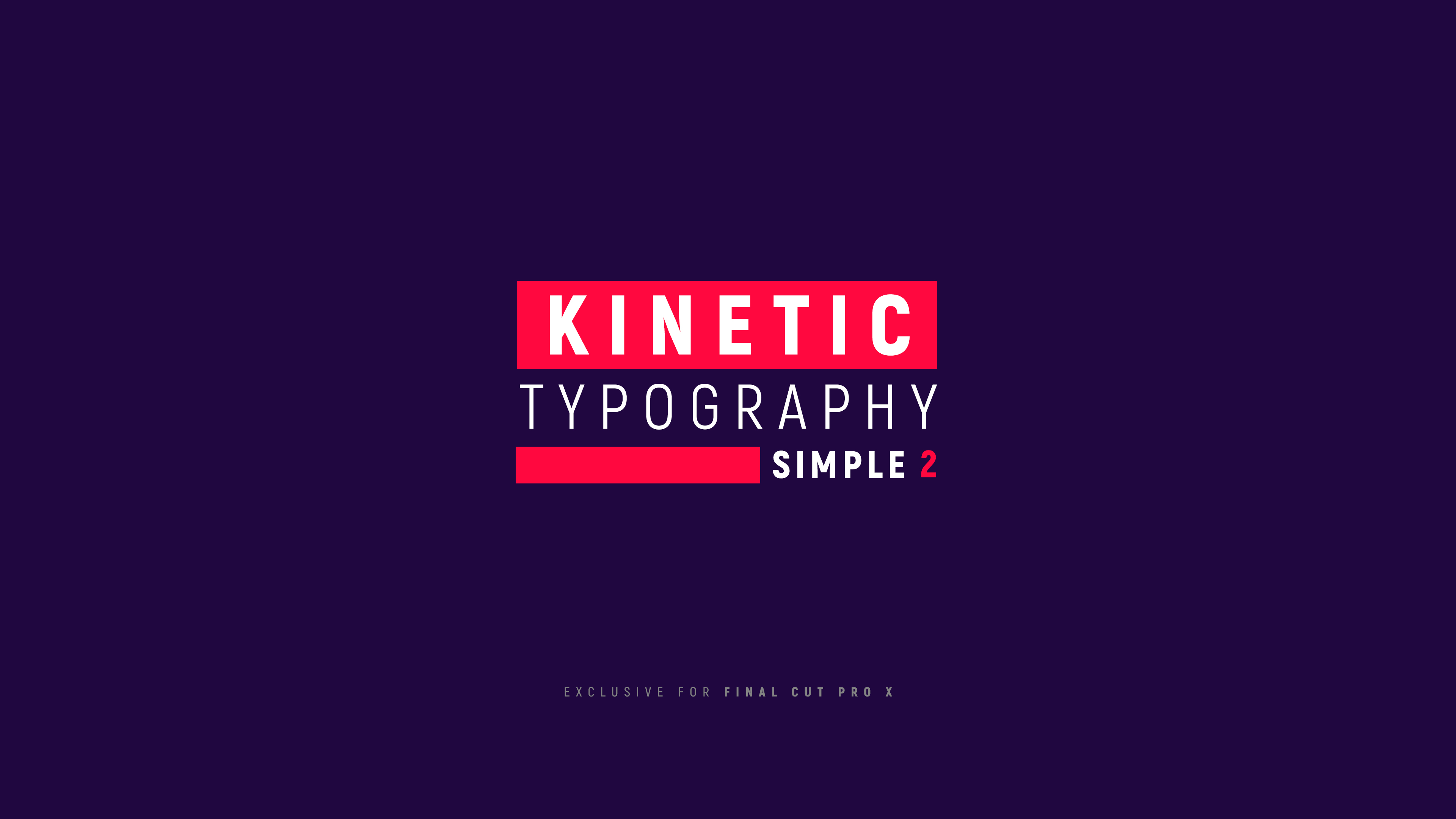 Kinetic Typography For Final Cut Pro