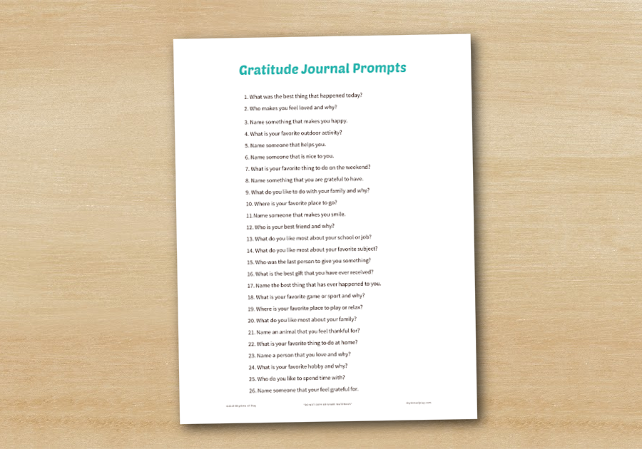 Gratitude Journal Prompts Printable