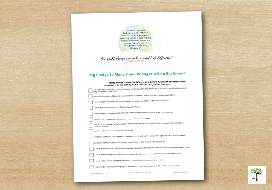 Pledge to the Earth Printable