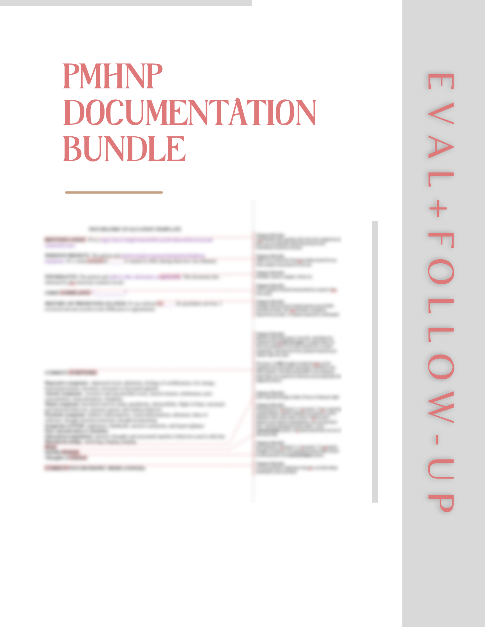 PMHNP Documentation Bundle