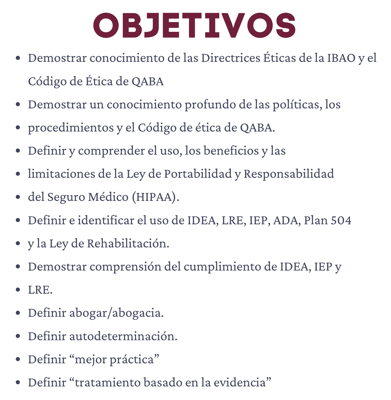 Códigos de ética para analistas de conducta y leyes relevantes
