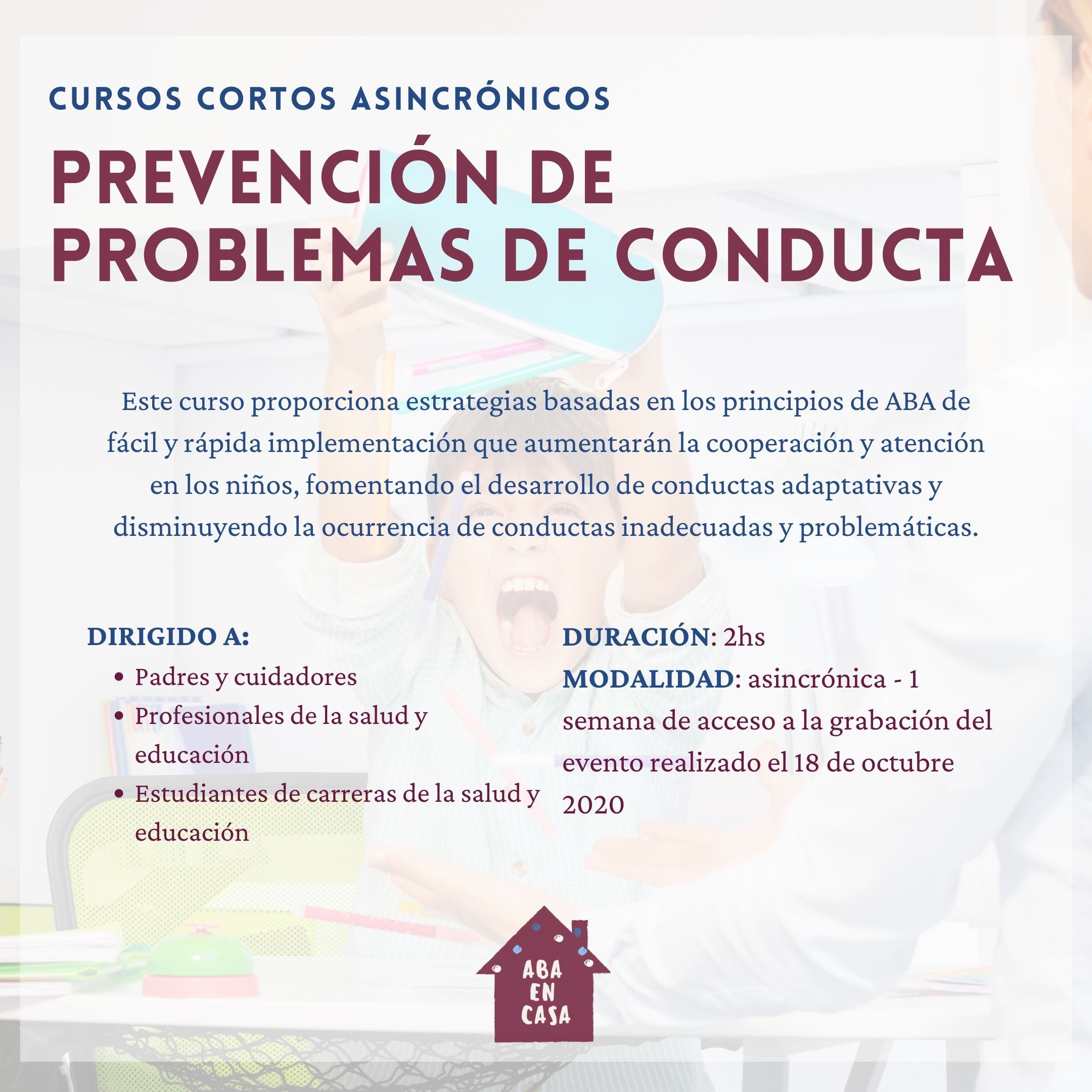 Prevención de problemas de conducta