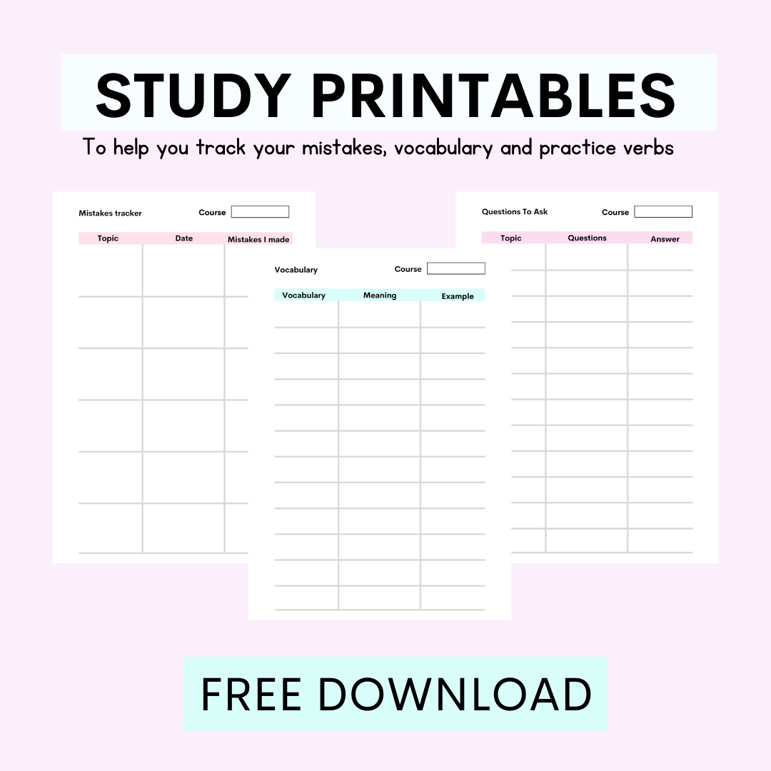 Study Printables