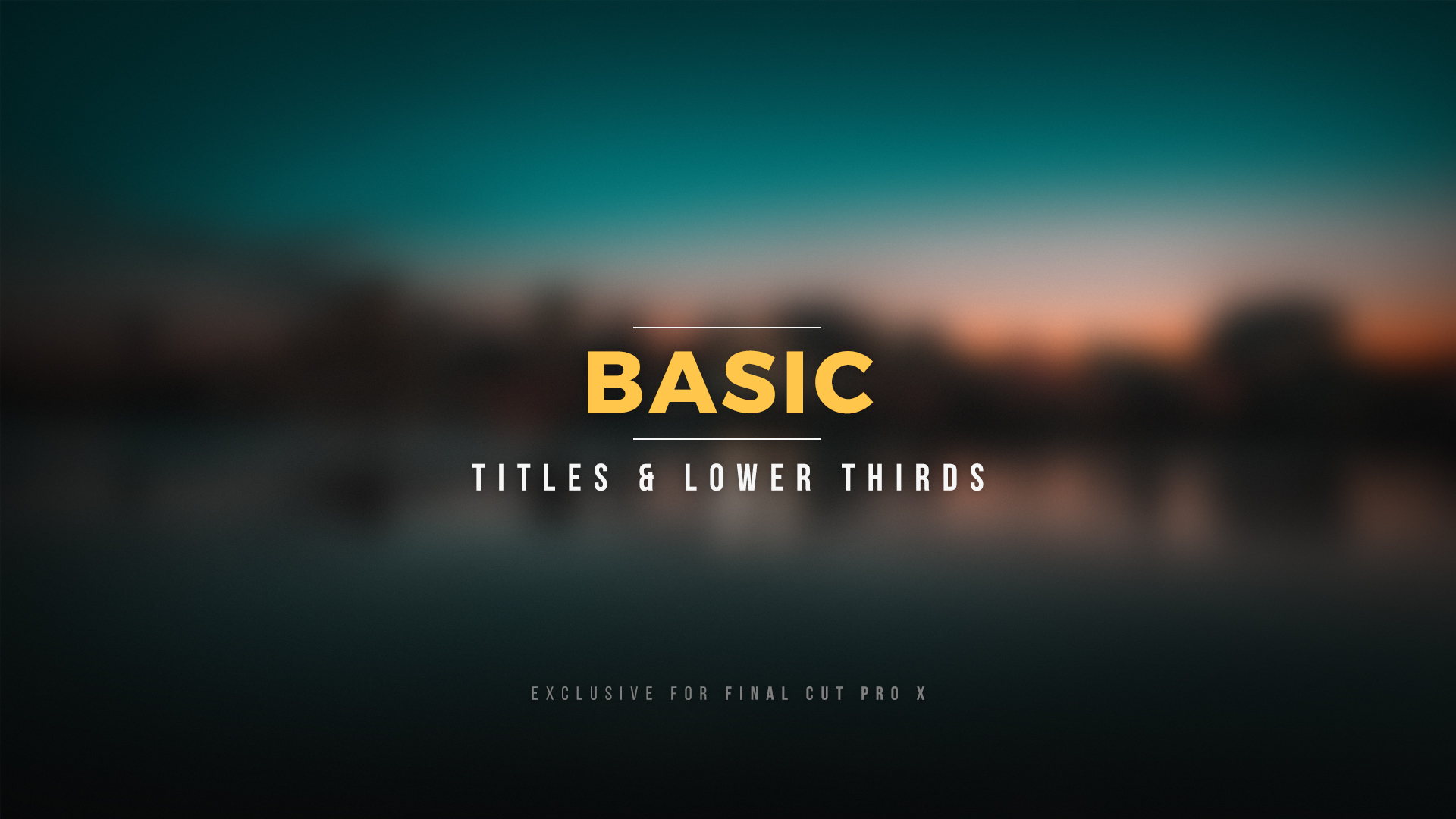 Basic Titles & Lower Thirds