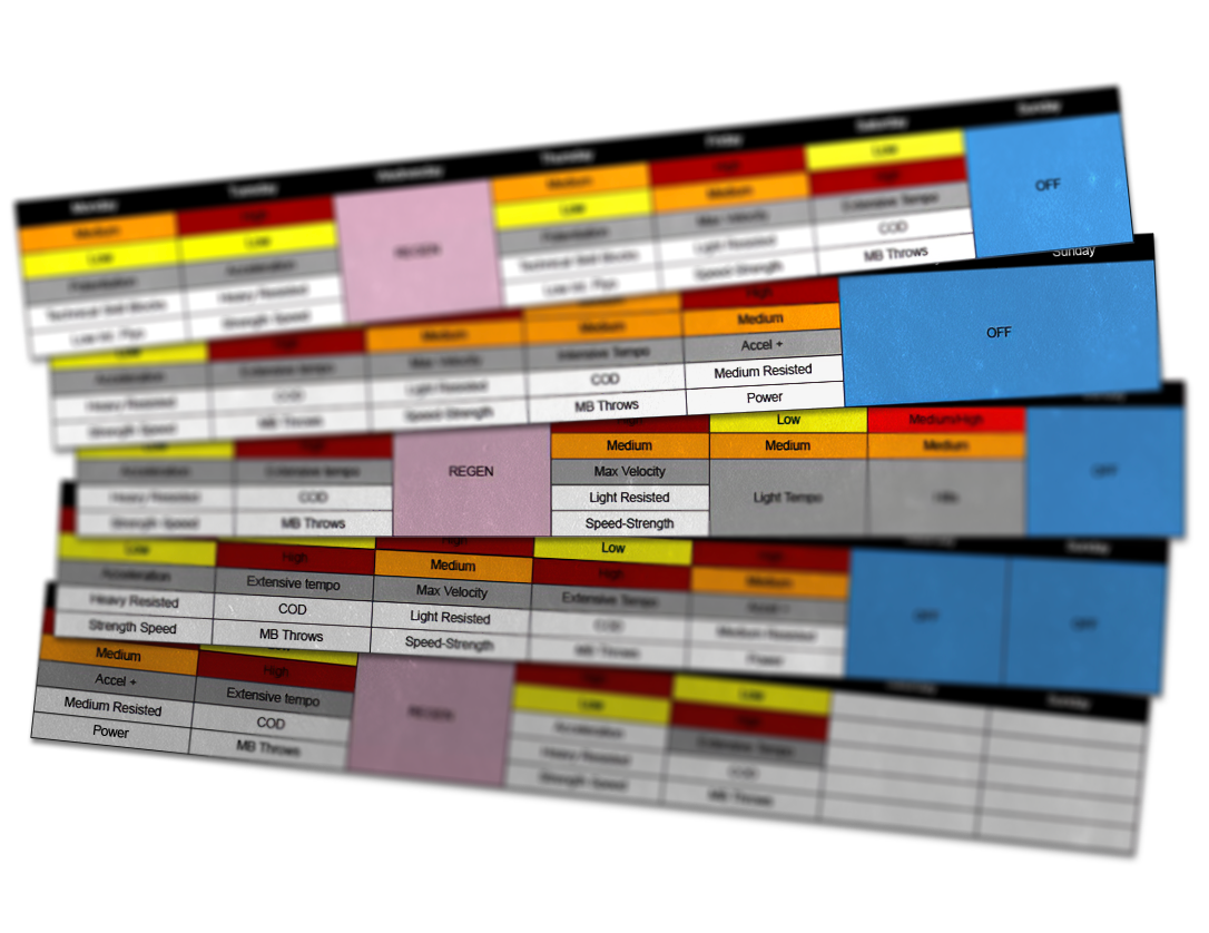 5 Weekly Training Templates