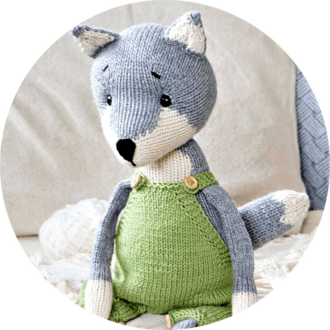 Knitting Toy Pattern - Mr. Fox and Mr. Wolf Toys by Polushkabunny