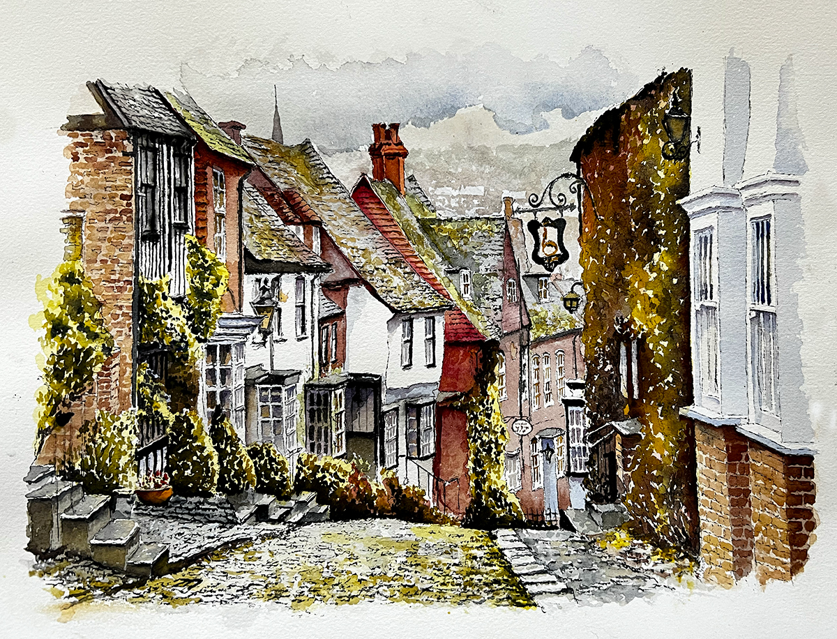 Ink Wash Painting Building