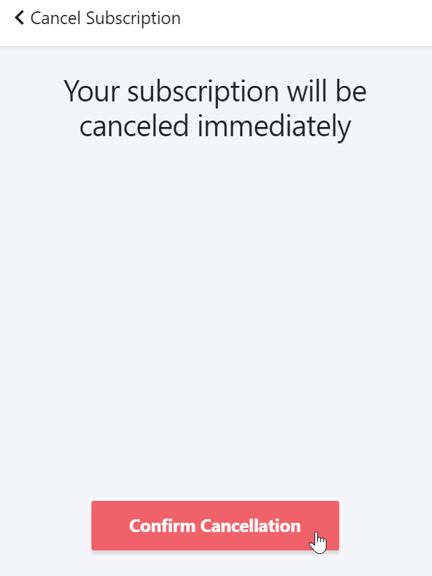 Cancel your subscription