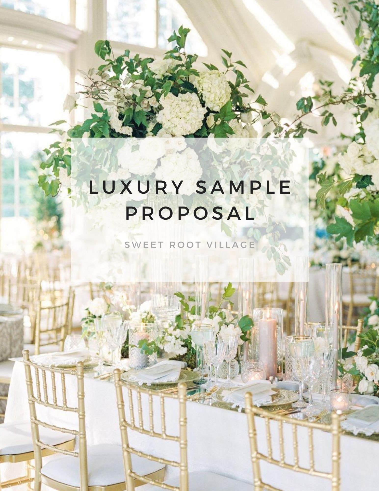 Proposal for a Luxury Wedding