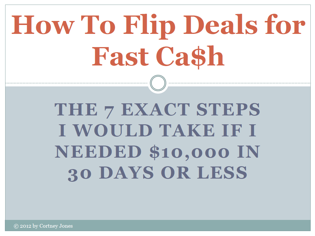 How to Flip Deals for Fast Cash