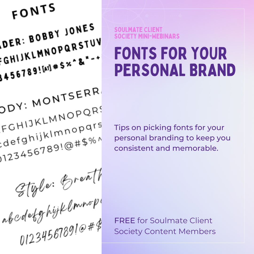 Soulmate Client Society - Personal Branding Community