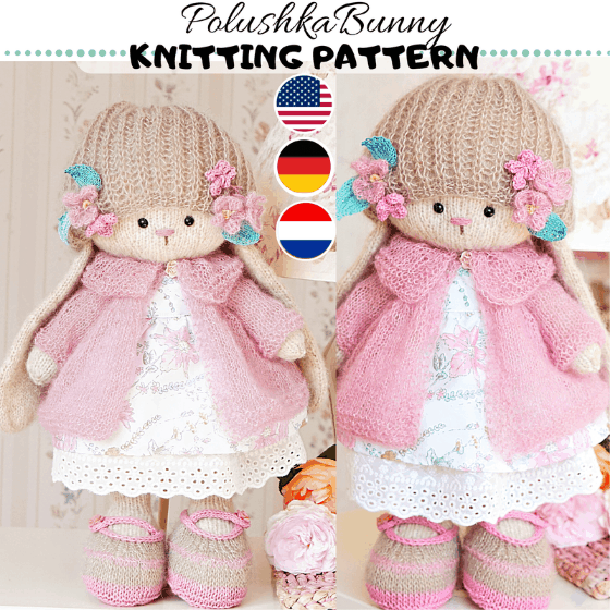 Knitting Toy Clothes Pattern - Summer for 15''/40cm toys