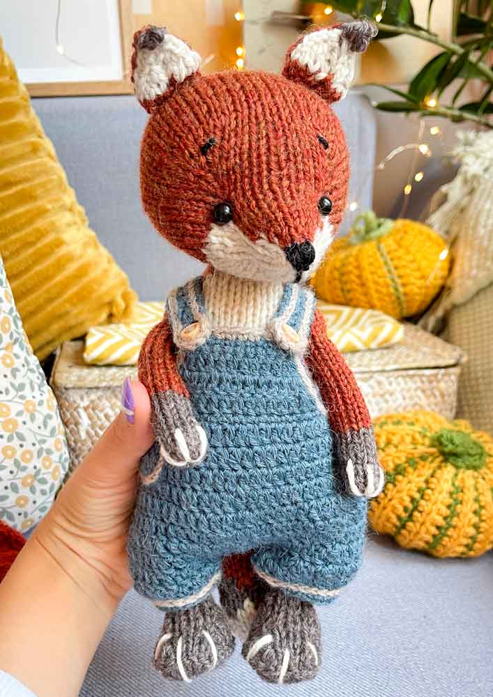 Knitting Toy Pattern - Mister Baby Fox by Polushkabunny