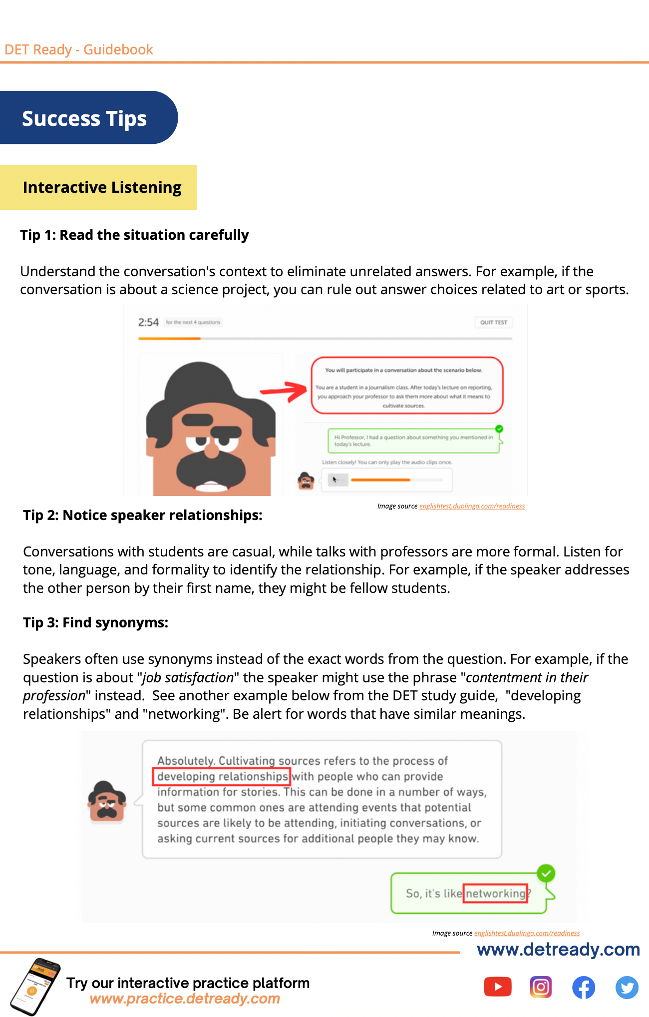 Practice Tests - Duolingo English Test