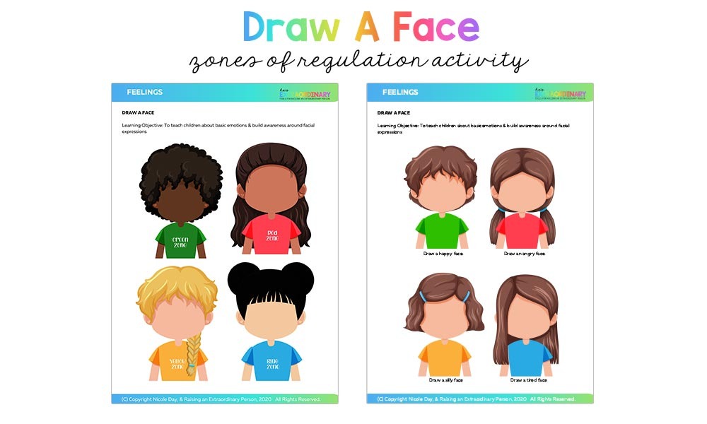 Draw a Face - Zones Activity