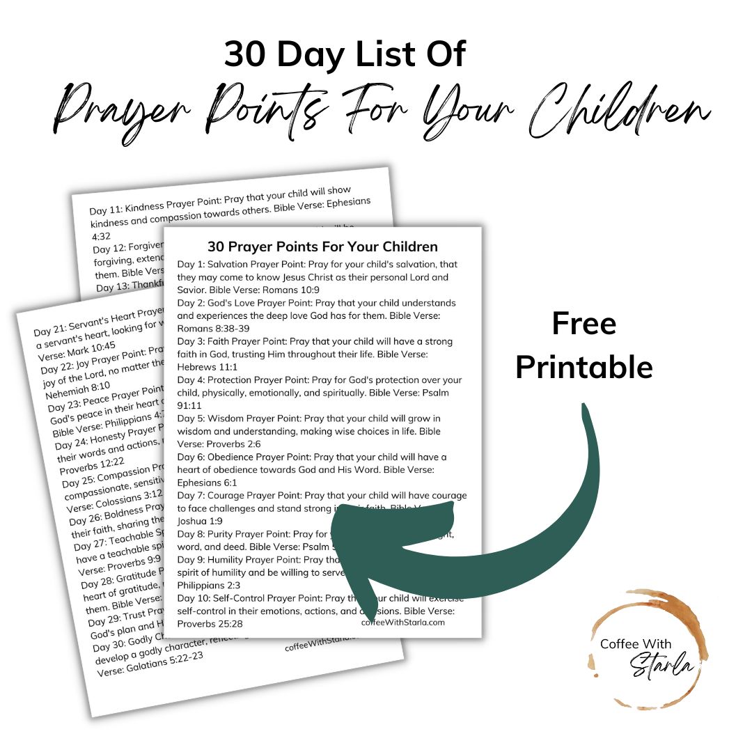 30 Day Prayer Points For Our Children PDF