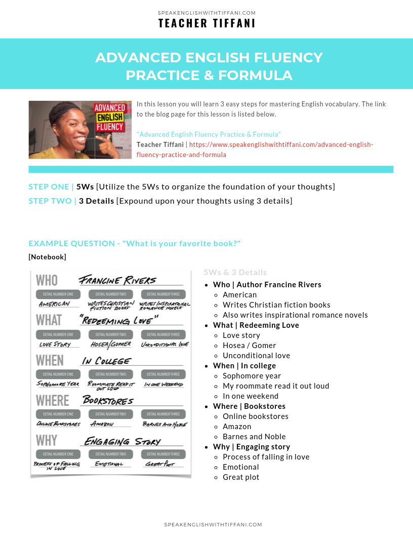FREE PDF | Advanced English Fluency Practice & Formula