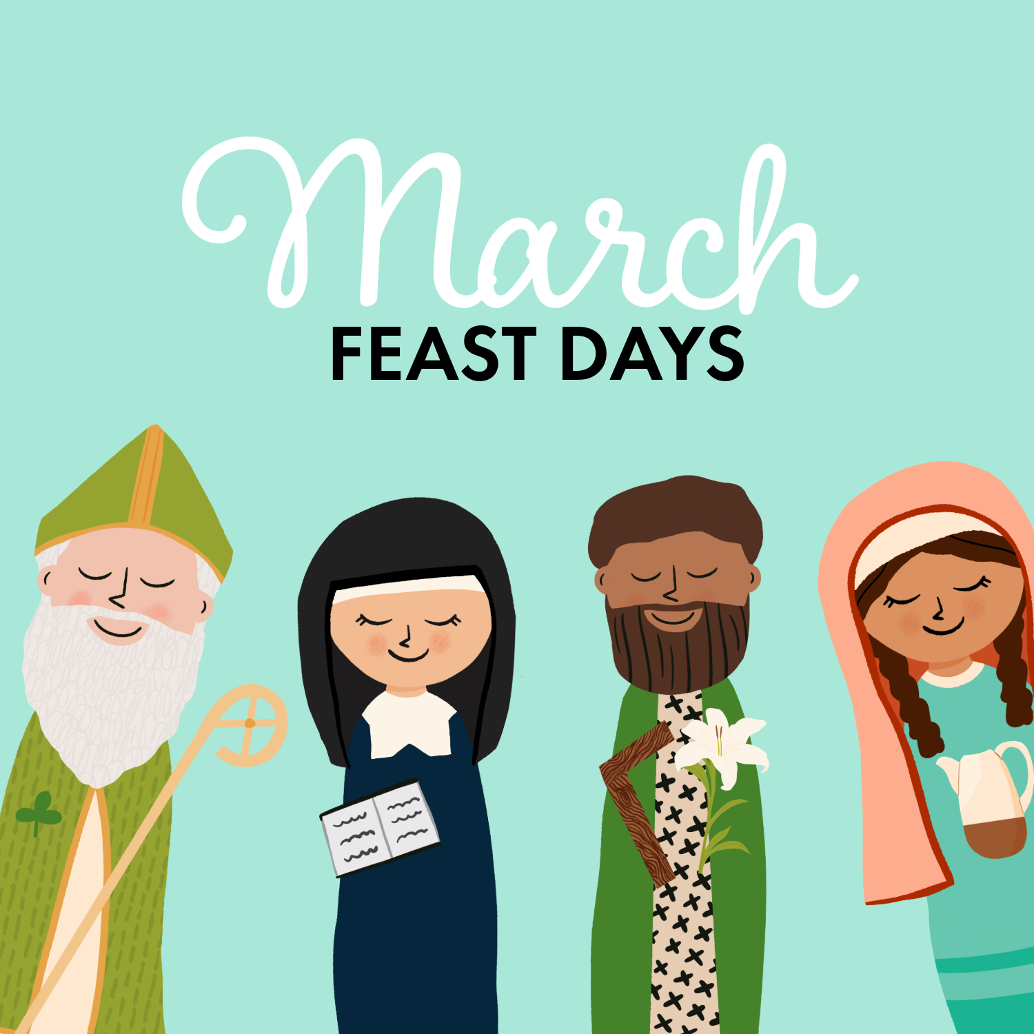 March Feast Day Overview (+ Our Favorite Saint Picture Books for March)