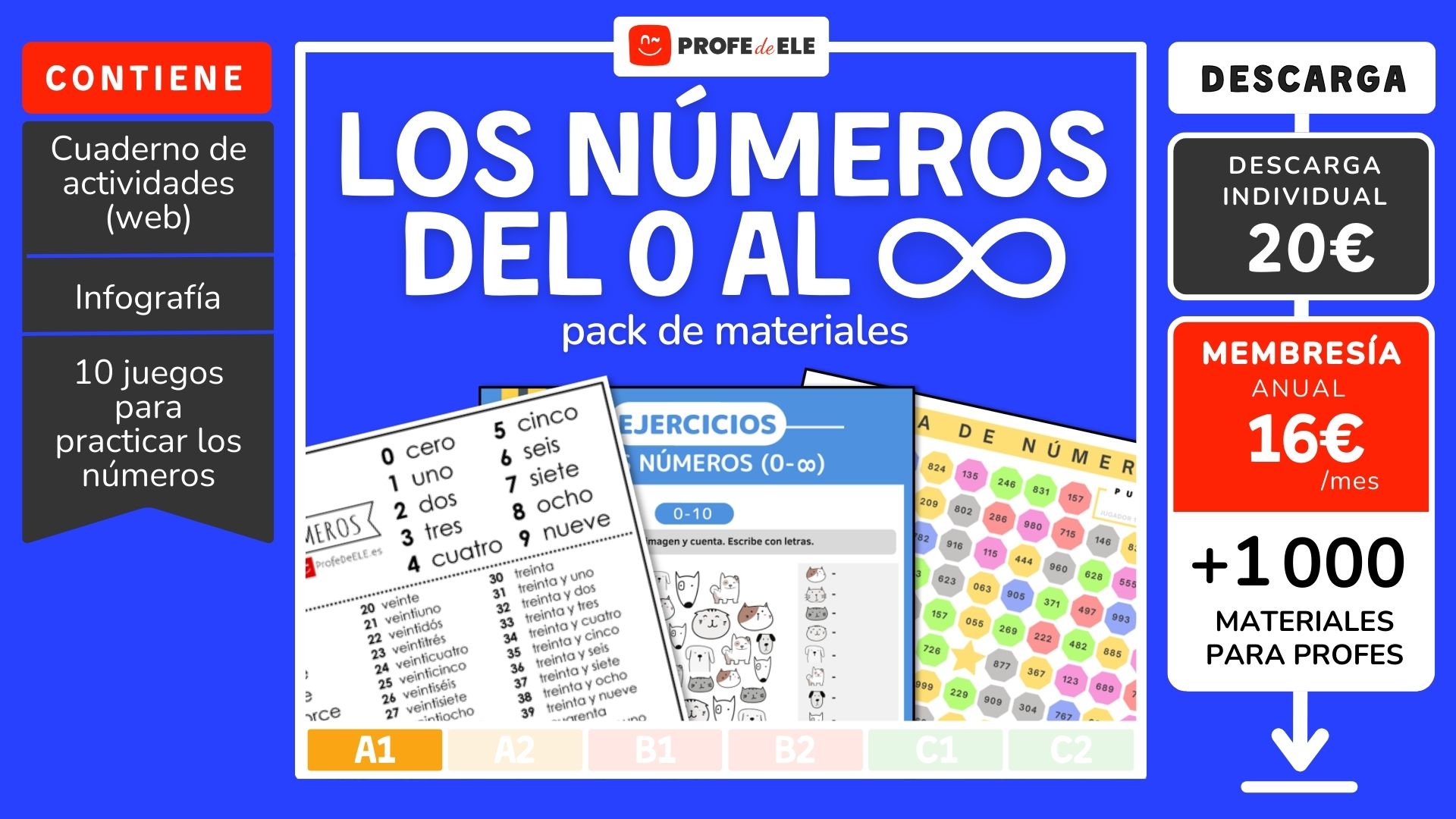 🅰️ #Vocabulario | PACK NÚMEROS (cardinales y ordinales)