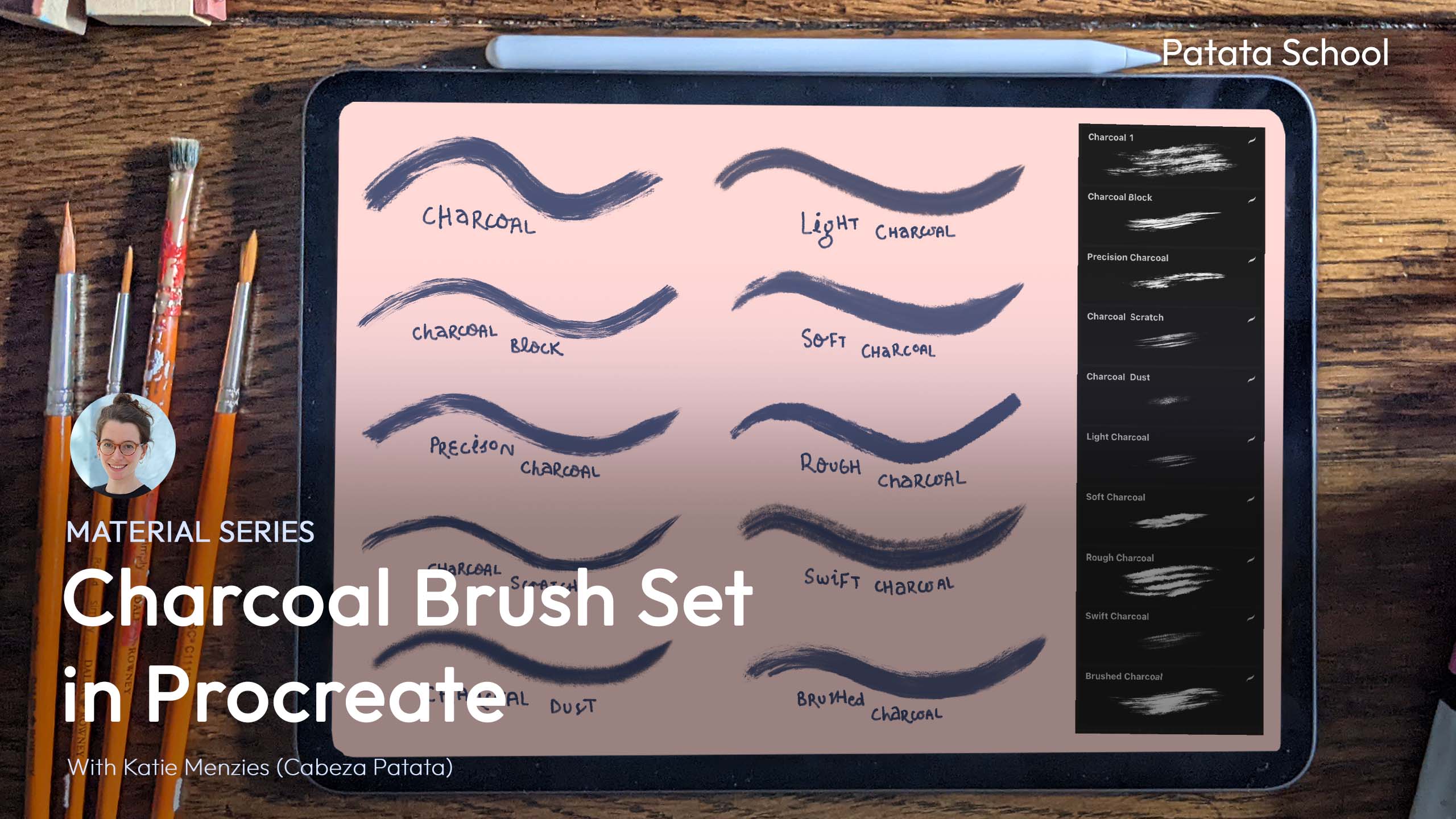Charcoal Brush Set in Procreate