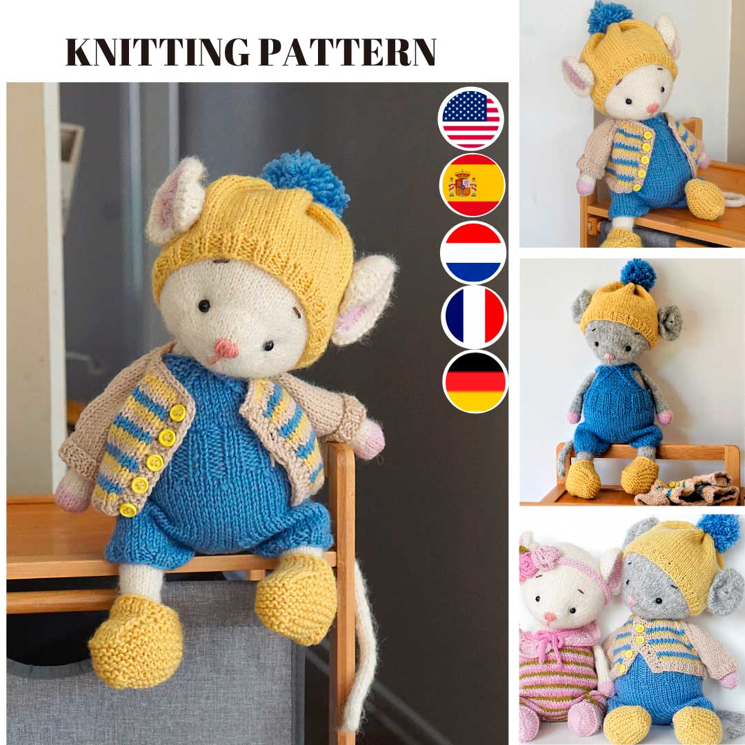 Knitting Toy Clothes Pattern - Summer for 15''/40cm toys