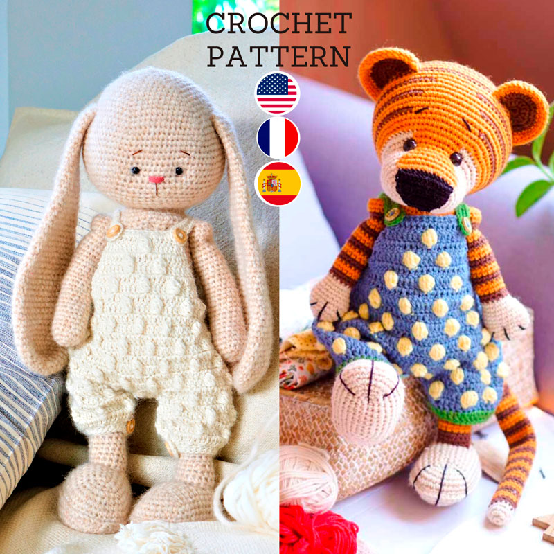 Crochet Toy Clothes Pattern - Outfit "Unicorn" for large toys