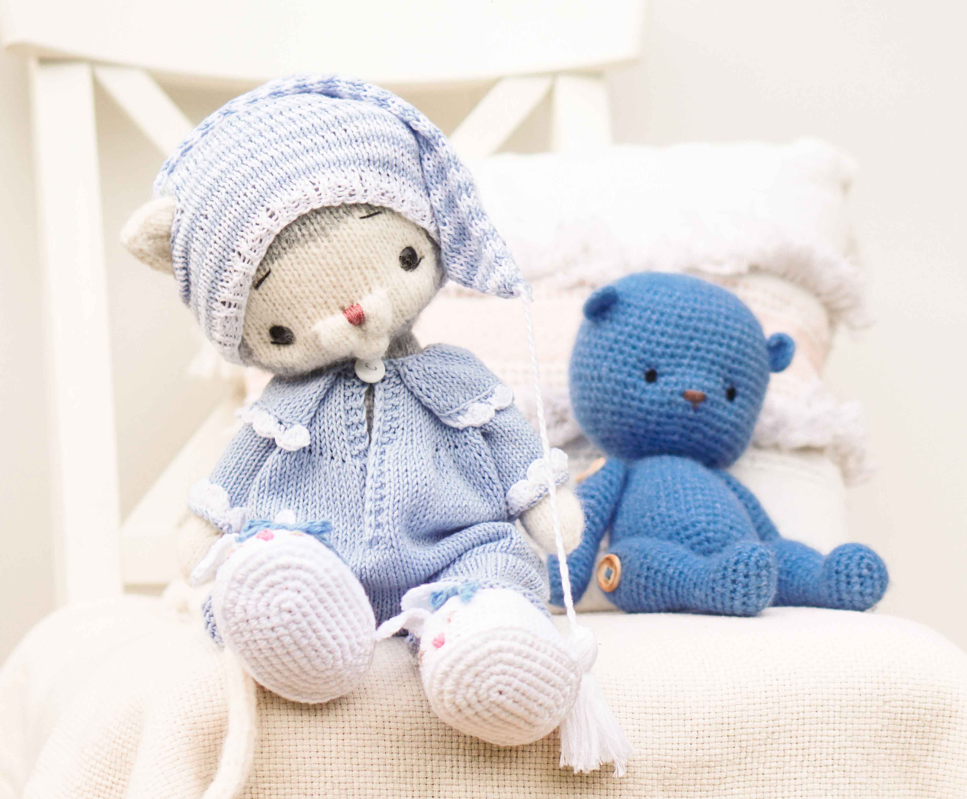 Knitted Pajama Set Doll Clothes - Pattern