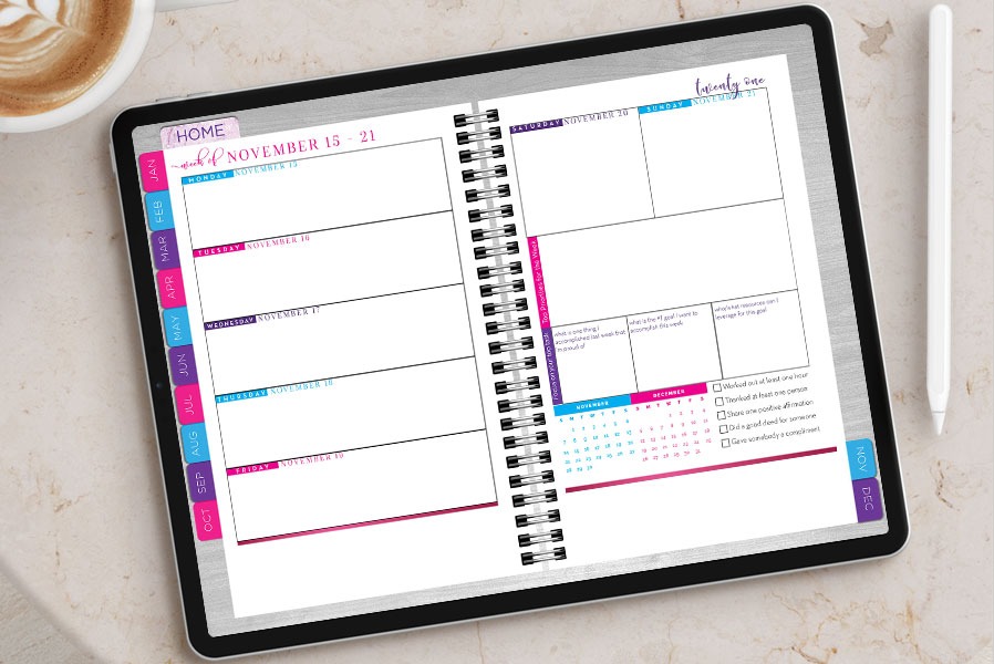D13 Weekly Digital Planner Template