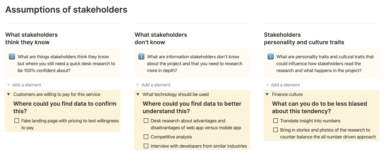 Minimal Assumption Map (Notion Template)