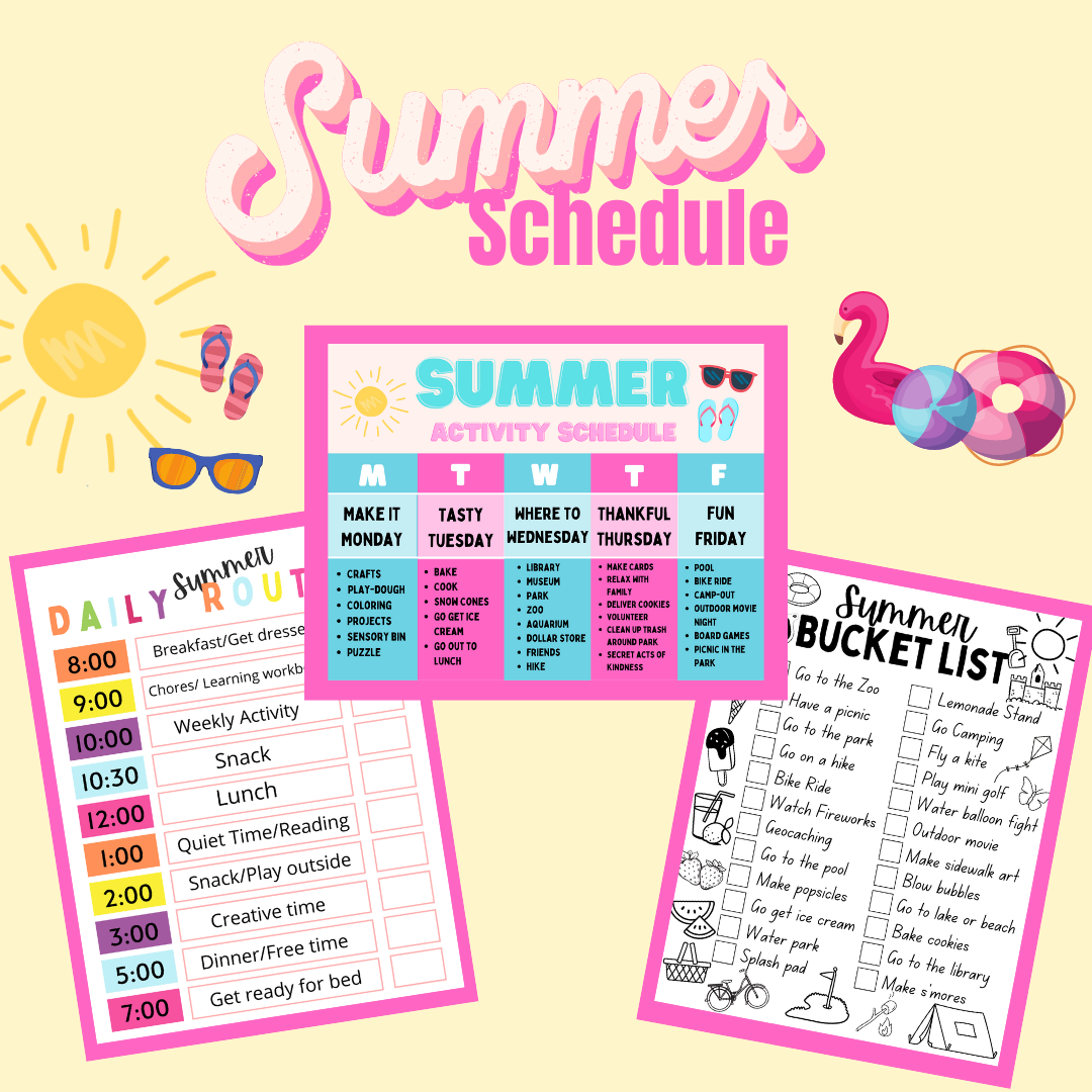 Summer Schedule Printables