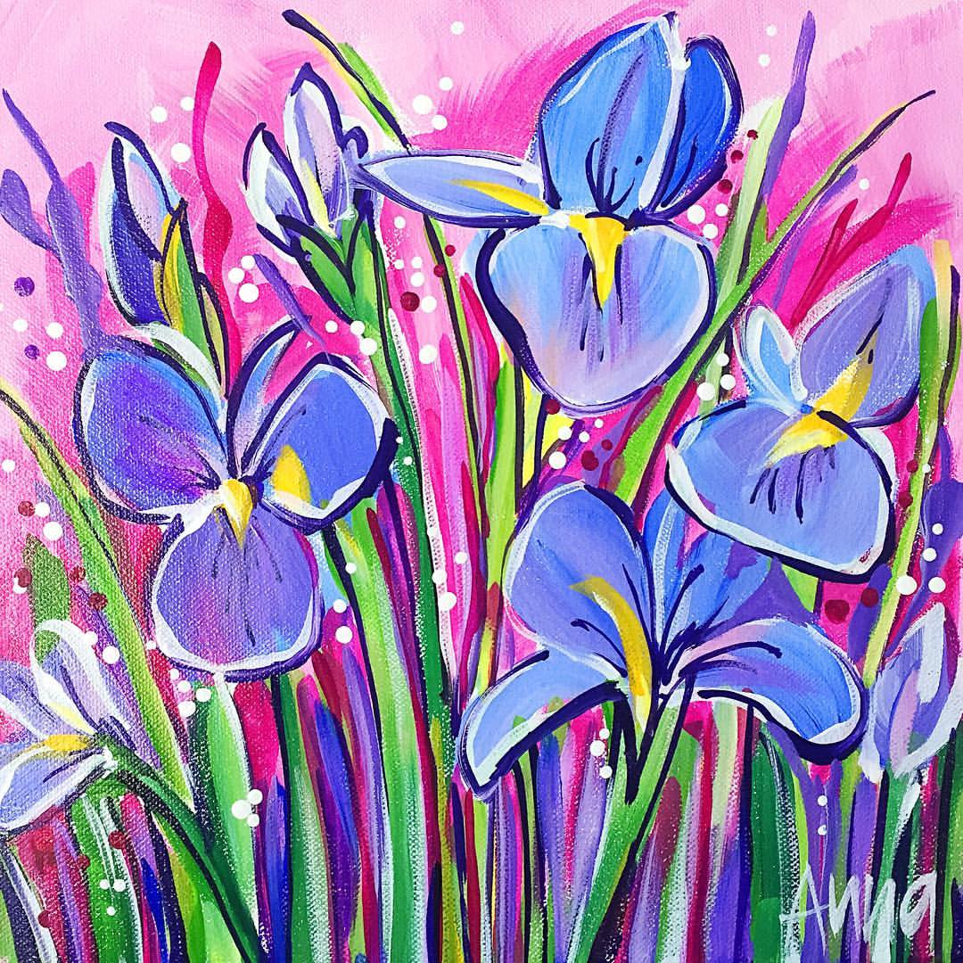 Irises Online Paint Along