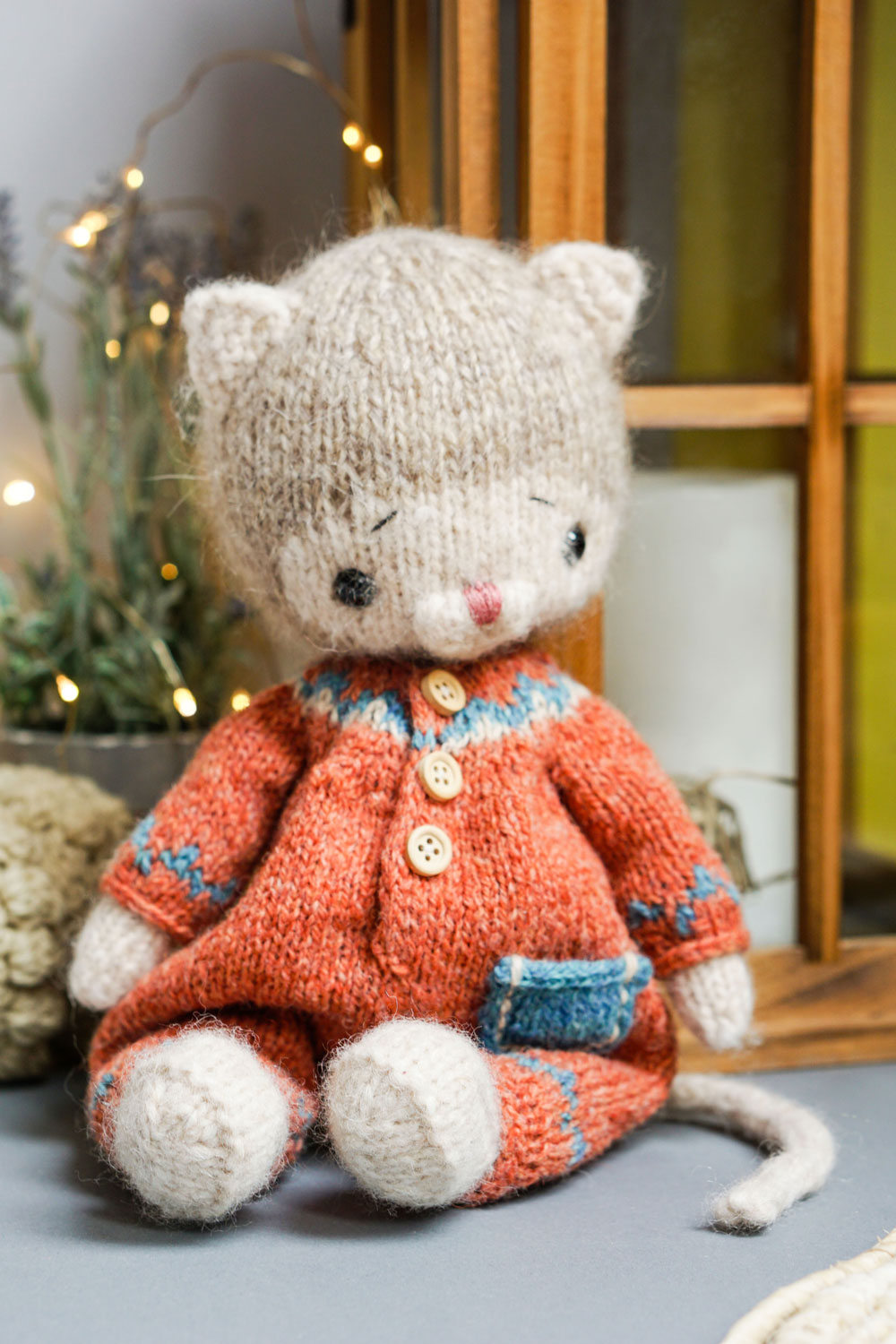 Knitting Toy Clothes Pattern - Onesie for 10''/cm toys