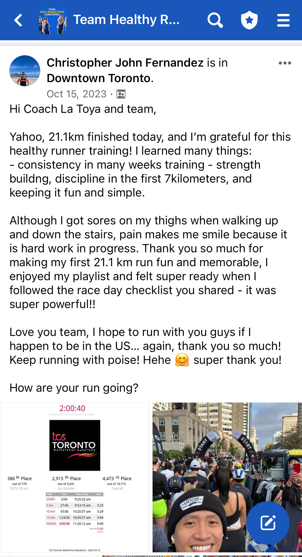 Team Healthy Runner Coaching