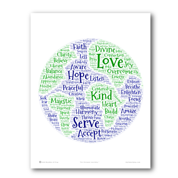 Earth Word Art Print