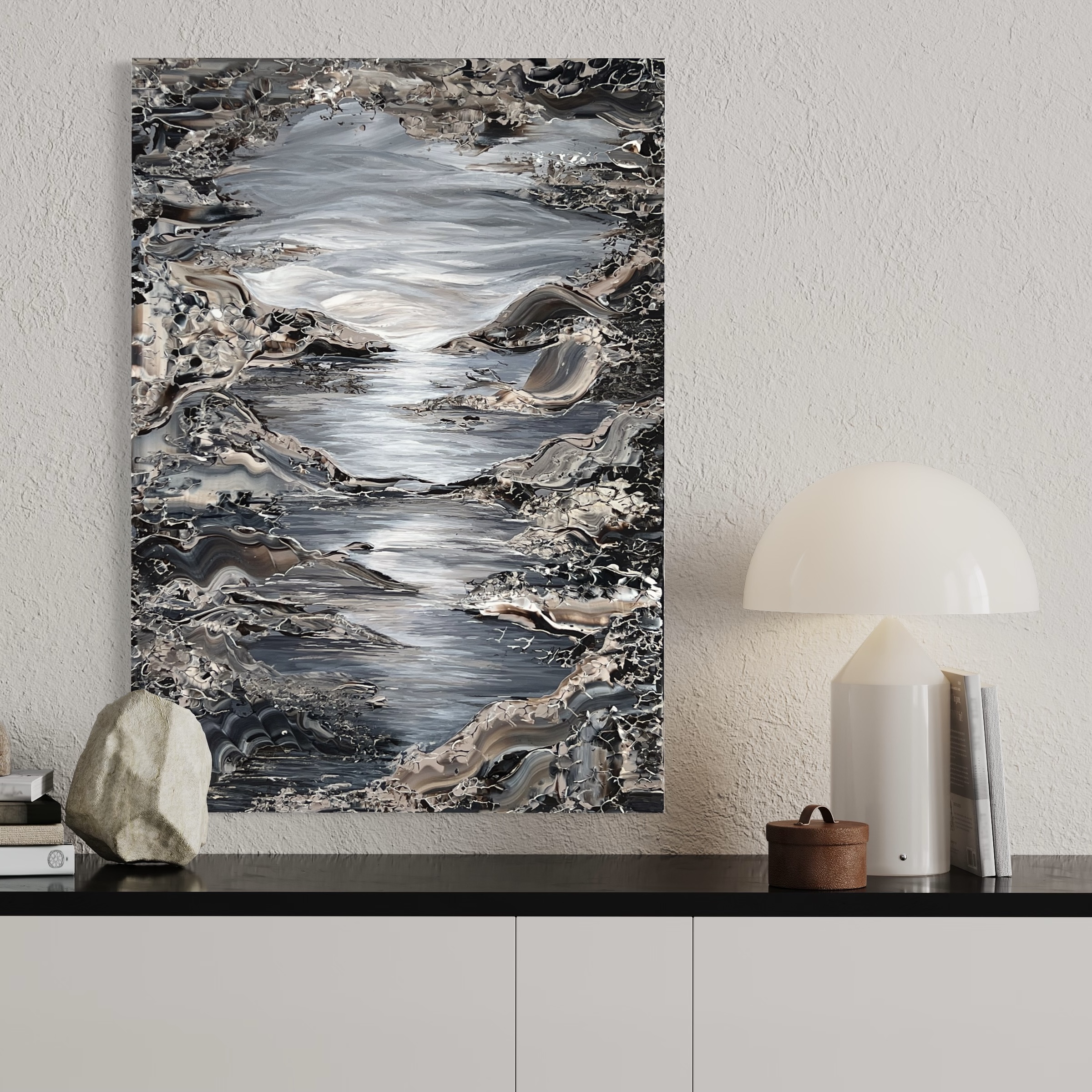 Skapa abstrakta strukturmålningar med glädje och flyt