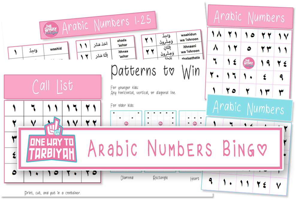 Arabic Numbers Bingo